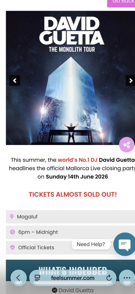 David Guetta Mallorca Festival 14.06.2026 Entradas VIP